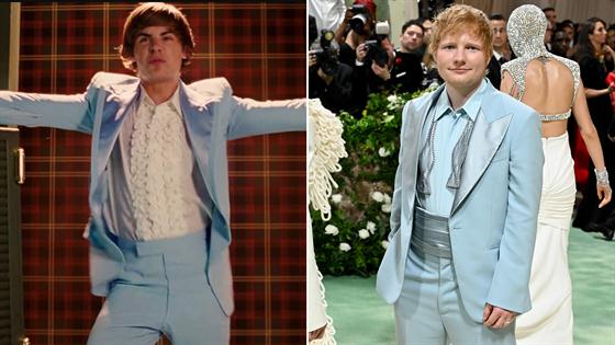 Ed Sheeran's 2024 Met Gala Look Reminds Fans of Zac Efron in 'High ...
