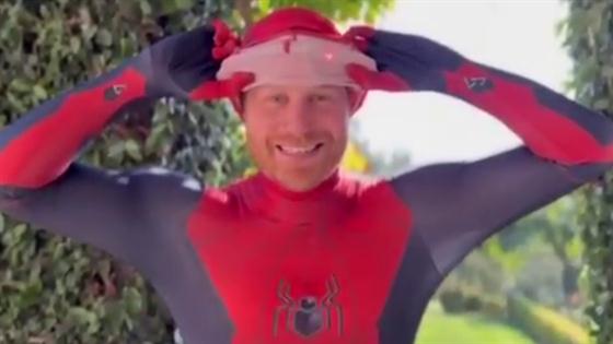 See Prince Harry Dress as Spider-Man for Military Children's Charity