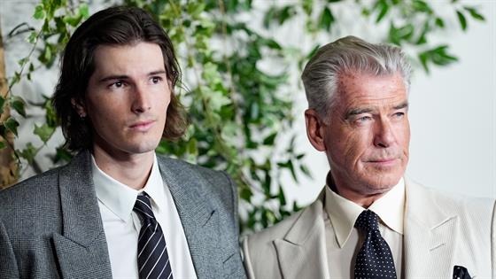 Pierce Brosnan and Son Dylan Brosnan Make Rare Joint Red Carpet Appearance