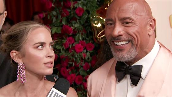 Dwayne "The Rock" Johnson & Emily Blunt Joke About First Impressions