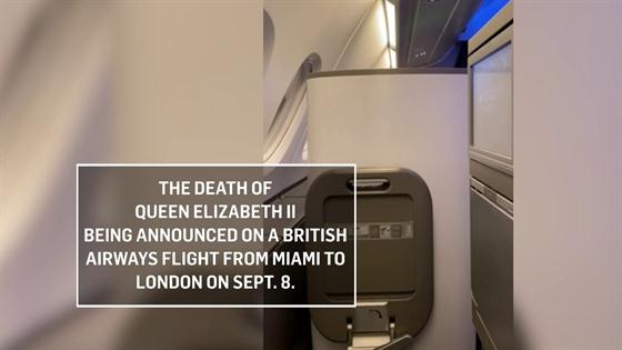 Moment British Airways Pilot Announced Queen Elizabeth's Death