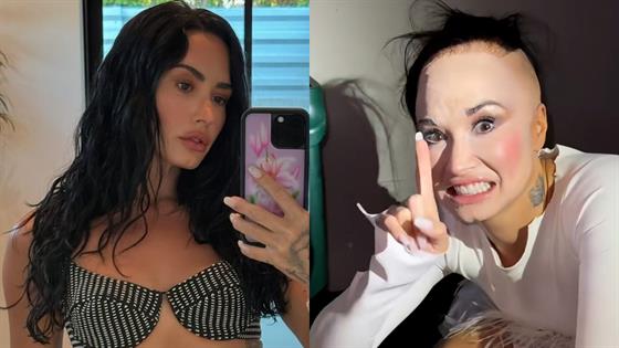 Demi Lovato Frees Twin Sister Poot With Epic Halloween Meme Costume